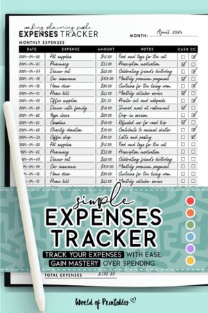Expense Tracker Templates - World of Printables
