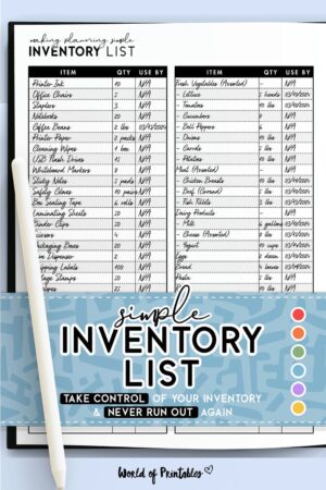 Free Printable Stock List Template - Manage Your Product Inventory