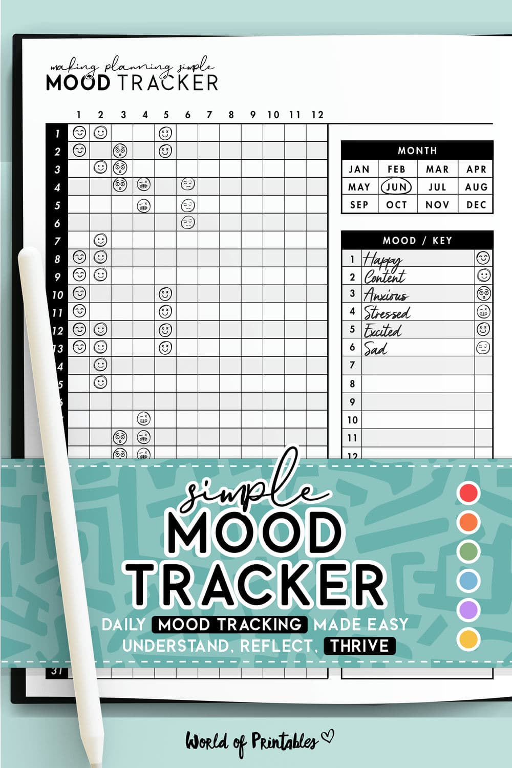 Mood Trackers - 16 Free Printable Templates - World of Printables