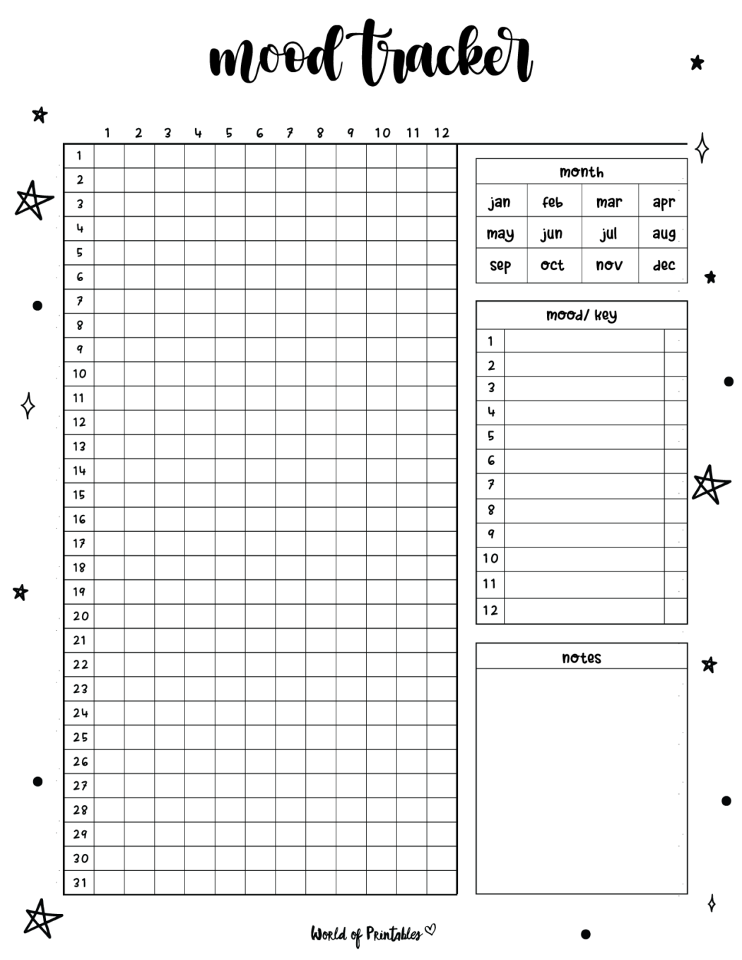 Mood Trackers - 16 Free Printable Templates - World of Printables