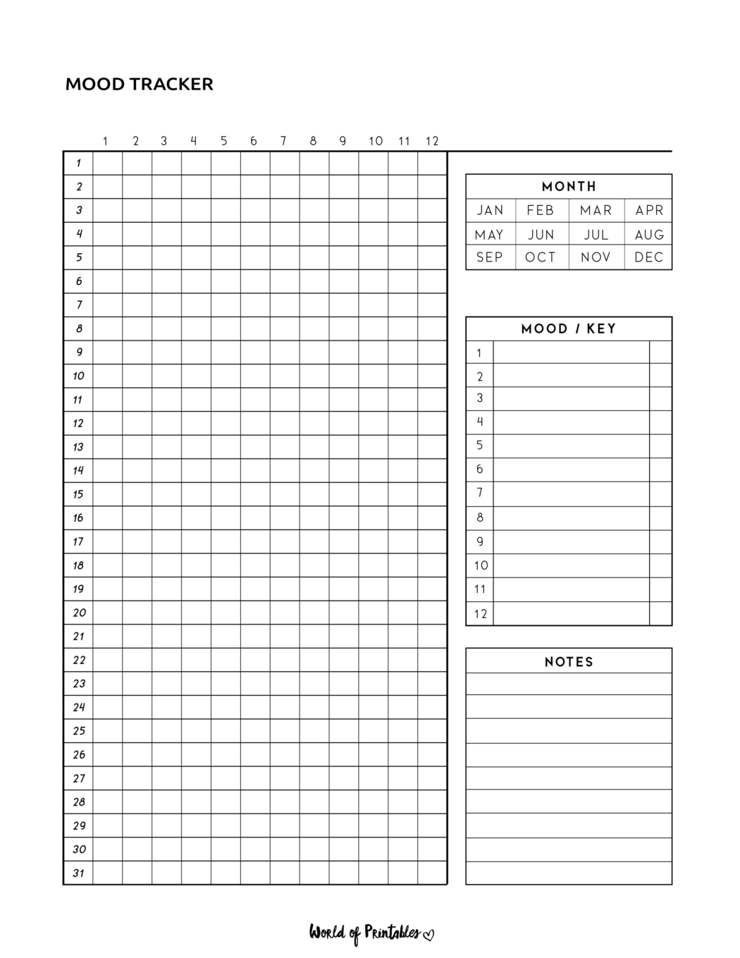 Mood Trackers - 16 Free Printable Templates - World of Printables