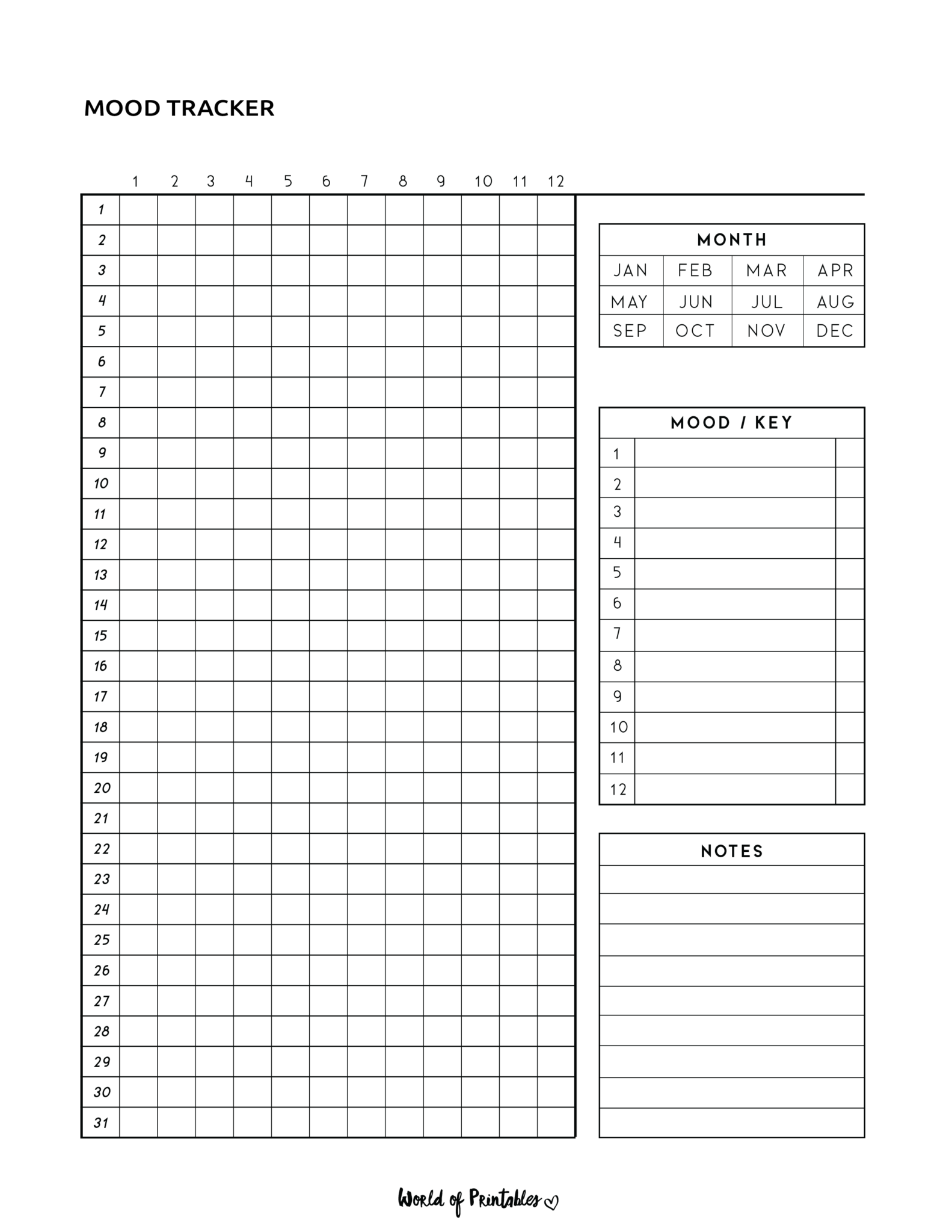 Mood Trackers - 16 Free Printable Templates - World of Printables