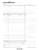 Printable Personal Finance PDF - World of Printables