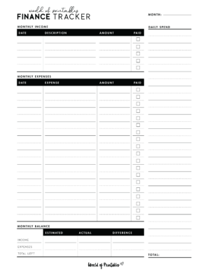 Printable Personal Finance PDF - World of Printables