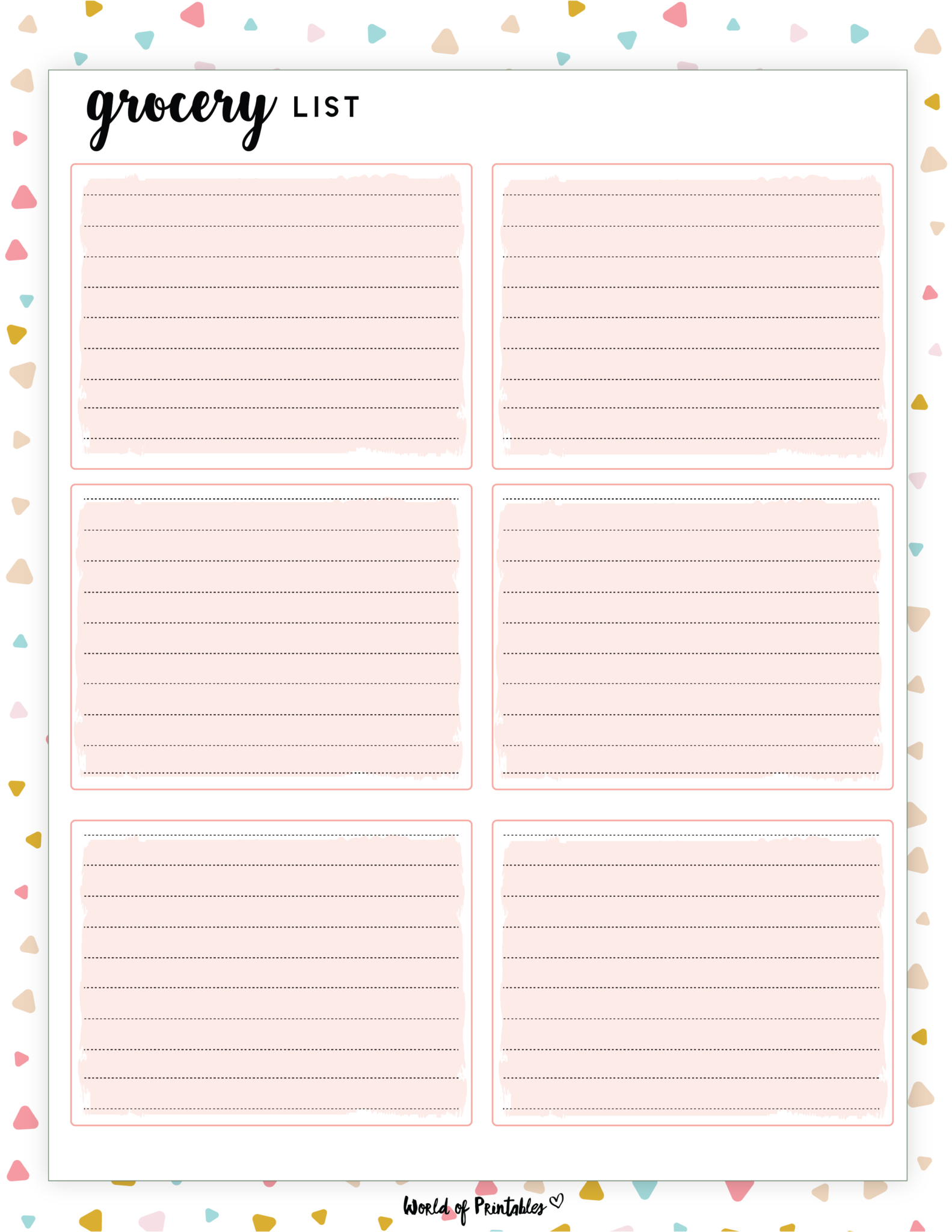 20+ Free Printable Grocery List Templates - World of Printables