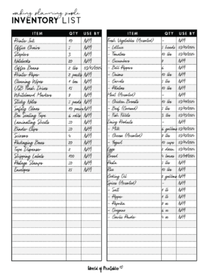 Free Printable Stock List Template - Manage Your Product Inventory