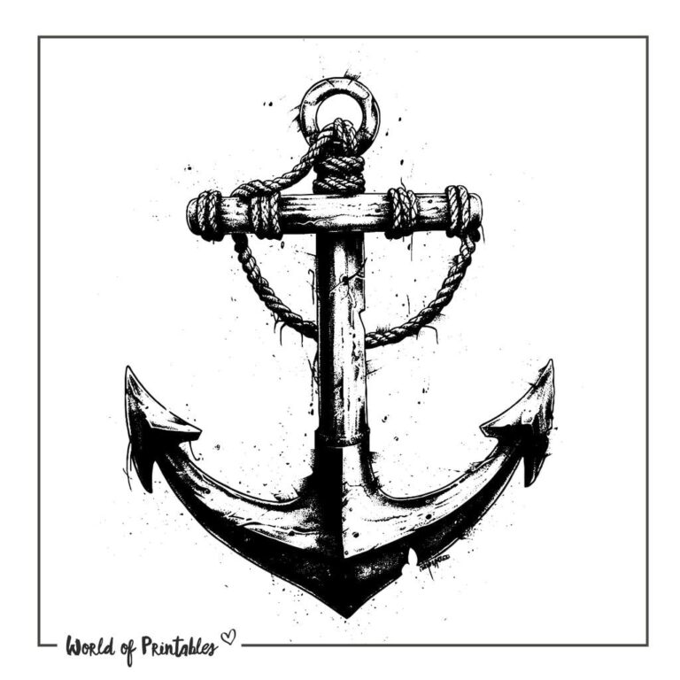 Anchor Tattoo Designs - 55+ Printable Designs & Ideas - World of Printables