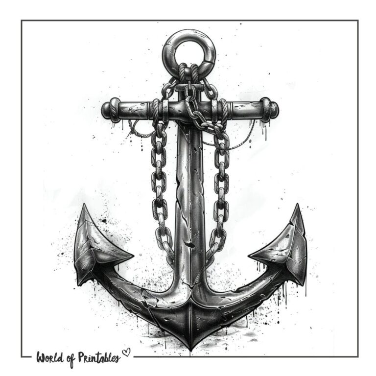 Anchor Tattoo Designs - 55+ Printable Designs & Ideas - World of Printables