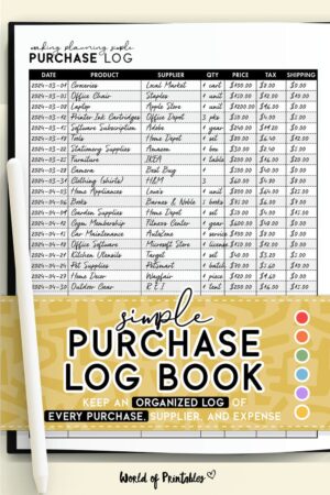 Free Printable Purchase Order Tracker - World of Printables