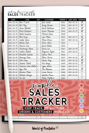 FREE Sales Tracker Template PDF - World of Printables