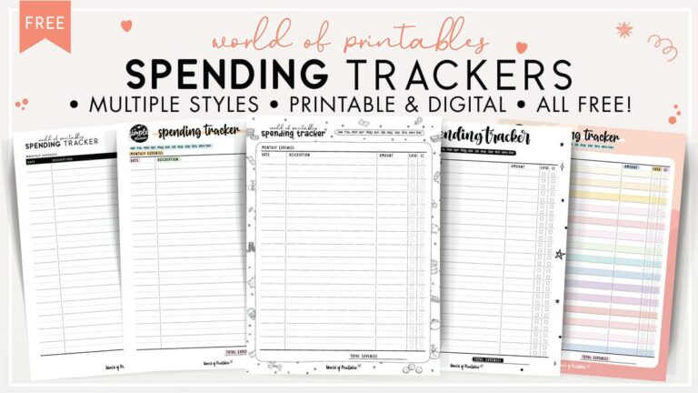 Spending Tracker Templates - The Perfect Way To Track Your Spending