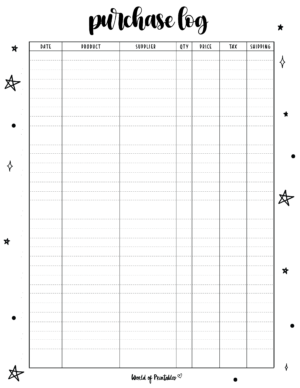 Free Printable Purchase Order Tracker - World of Printables