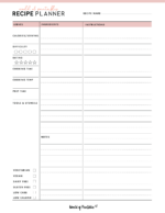 Free Printable Recipe Templates - World of Printables