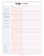 Free Printable Recipe Templates - World of Printables