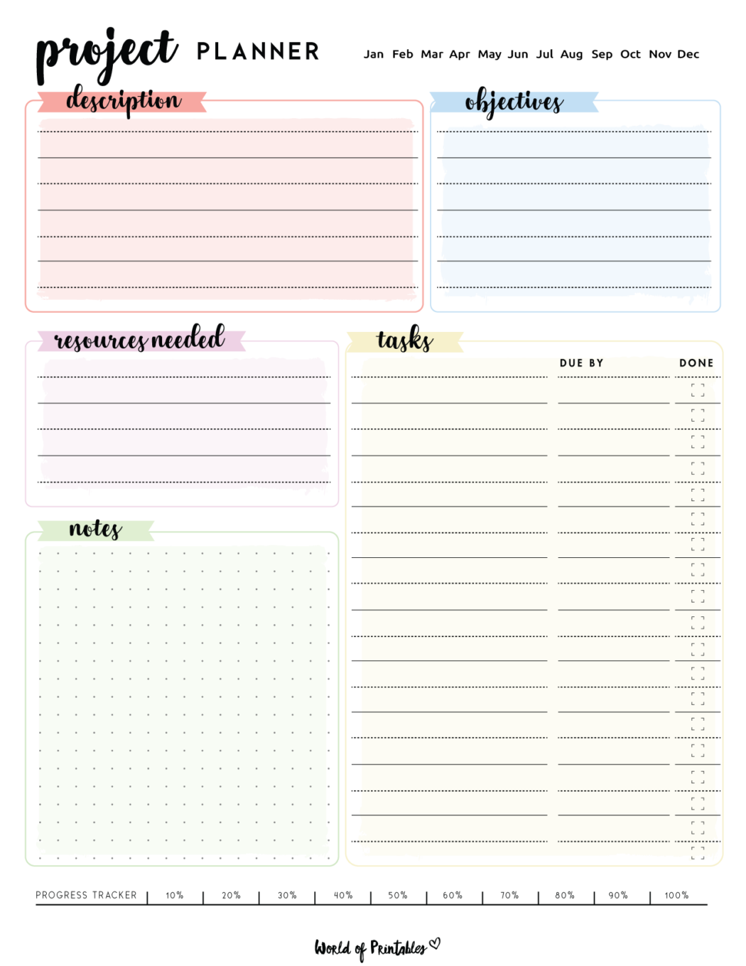 Simple Project Plan Template - World of Printables