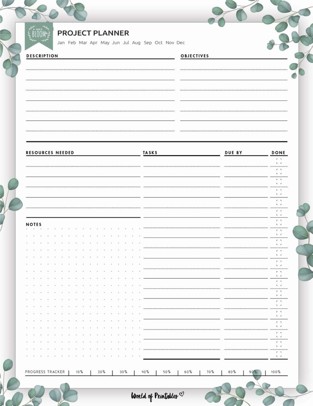 Simple Project Plan Template - World of Printables