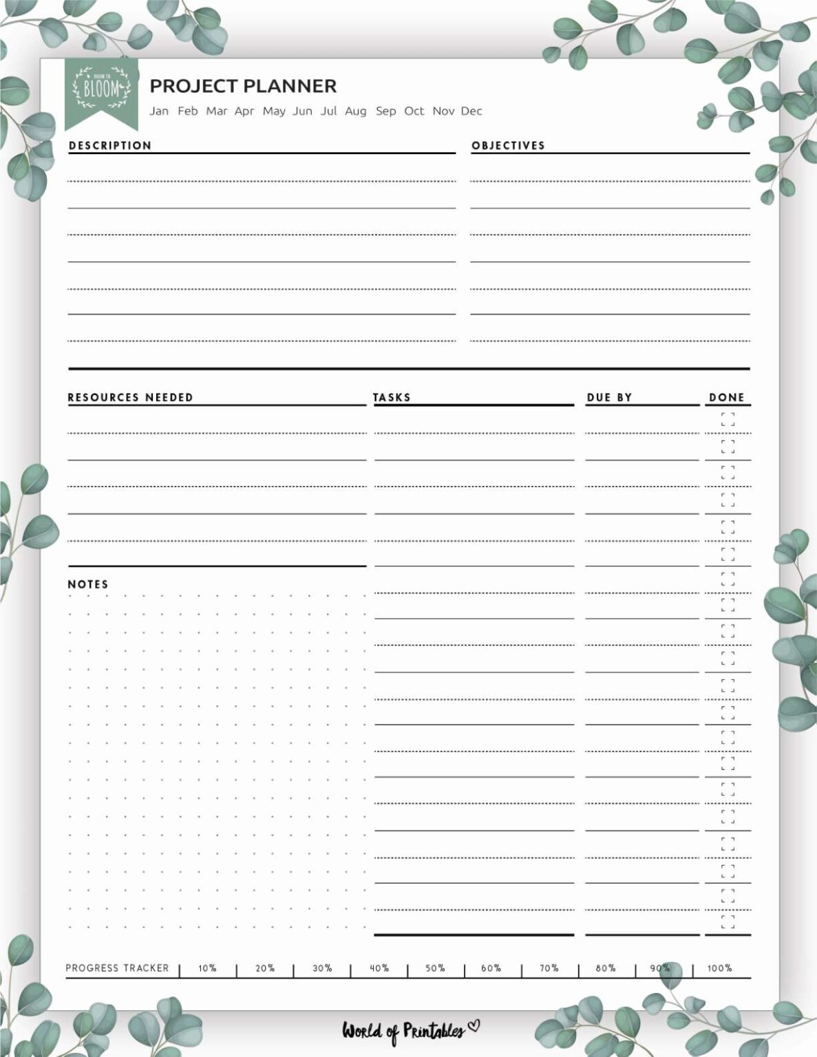 Simple Project Plan Template - World of Printables