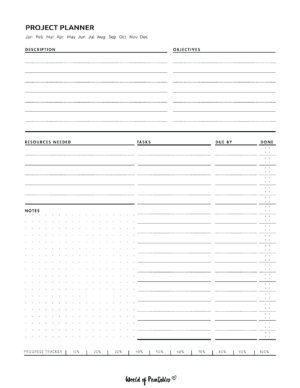 Simple Project Plan Template - World of Printables