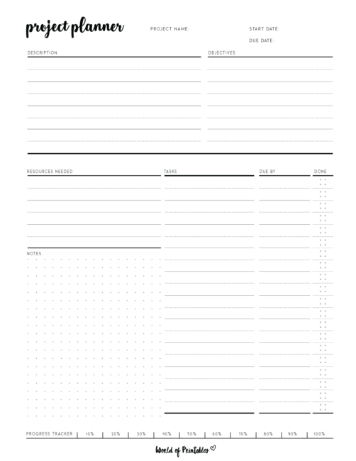 Simple Project Plan Template - World of Printables