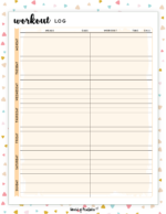 Printable Simple Workout Log Templates - World of Printables