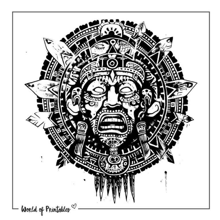 Aztec Tattoo Designs - 135 Printable Designs & Ideas - World of Printables