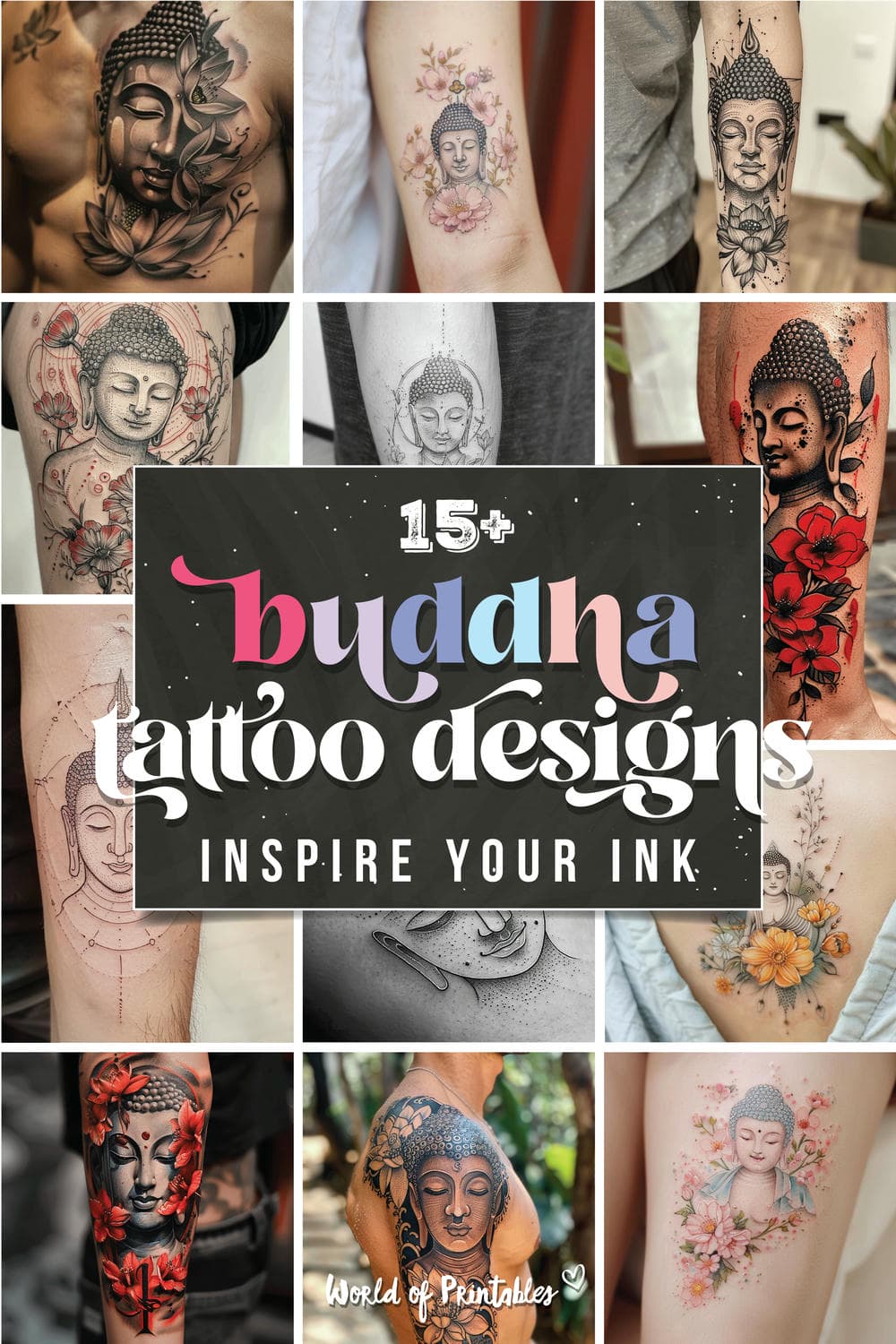 Buddha Tattoo Designs - 15+ Printable Designs & Ideas - World of Printables