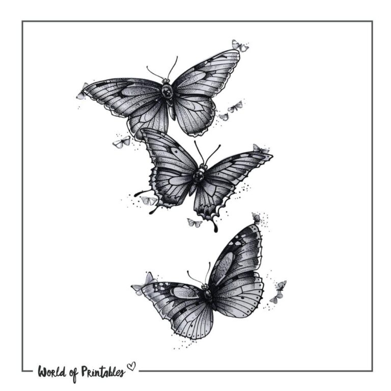 Butterfly Tattoo Designs - 260 Printable Designs & Ideas - World of ...
