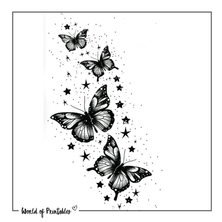 Butterfly and Star Tattoo Designs - 55+ Printable Designs & Ideas ...