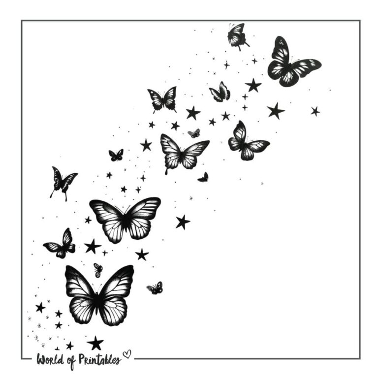 Butterfly and Star Tattoo Designs - 55+ Printable Designs & Ideas ...
