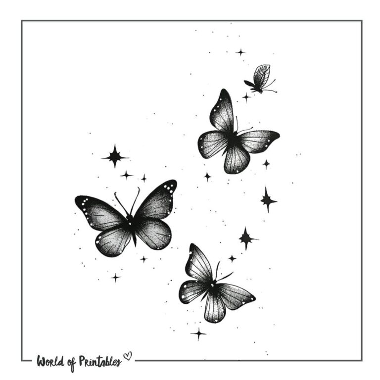 Butterfly and Star Tattoo Designs - 55+ Printable Designs & Ideas ...