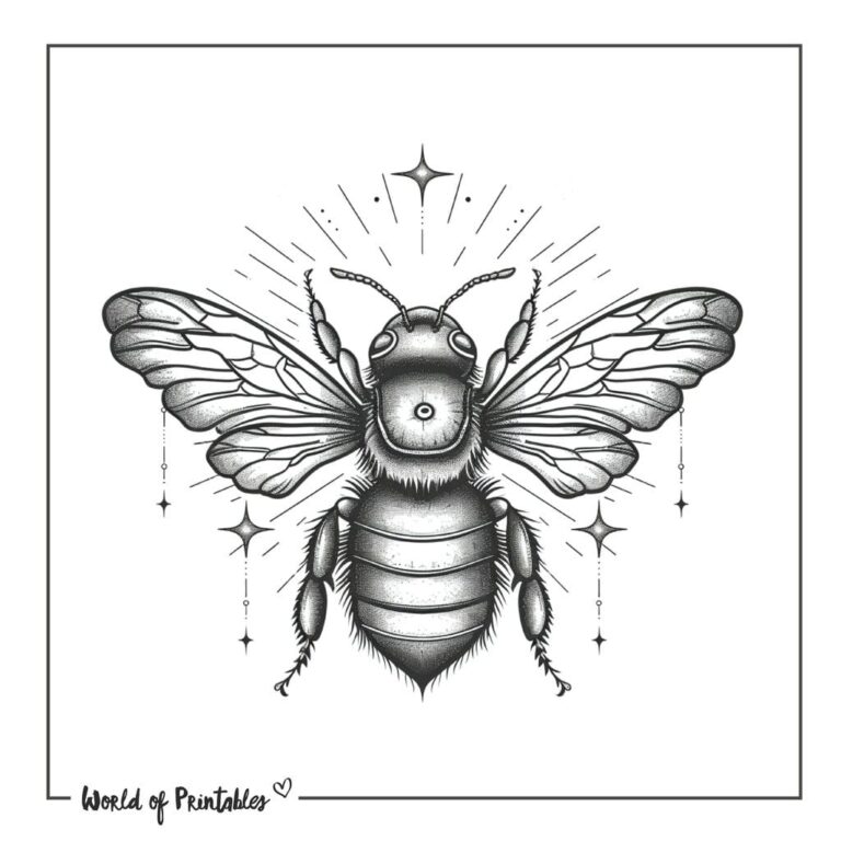 Bee Tattoo Designs - 200 Printable Designs & Ideas - World of Printables