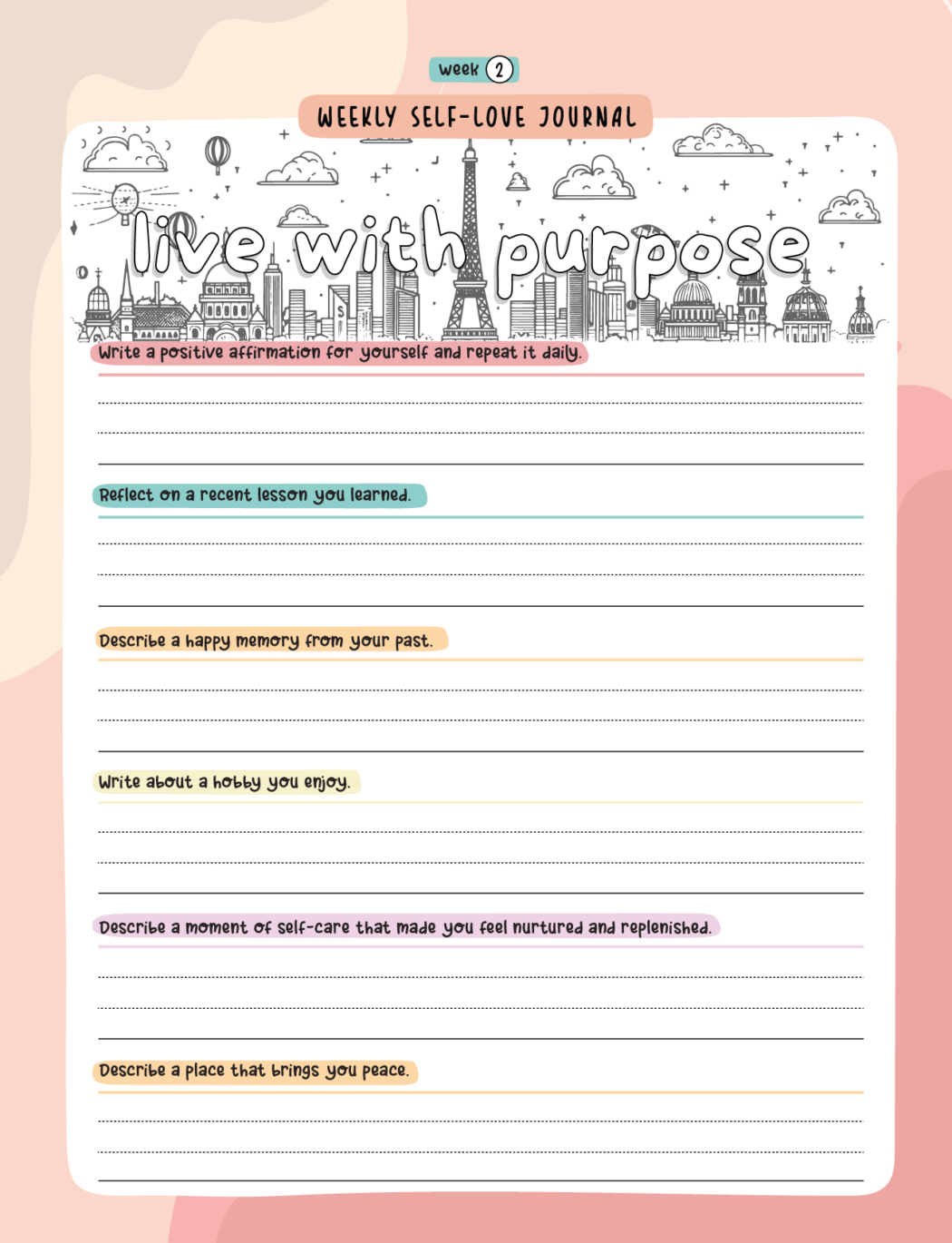 Mood Tracker & Self Love Journal For Women - World of Printables