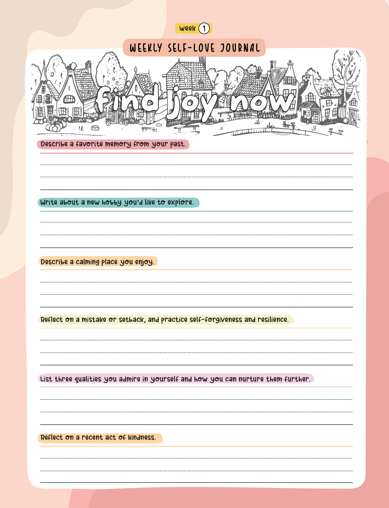 Mood Tracker & Self Love Journal For Women - World of Printables