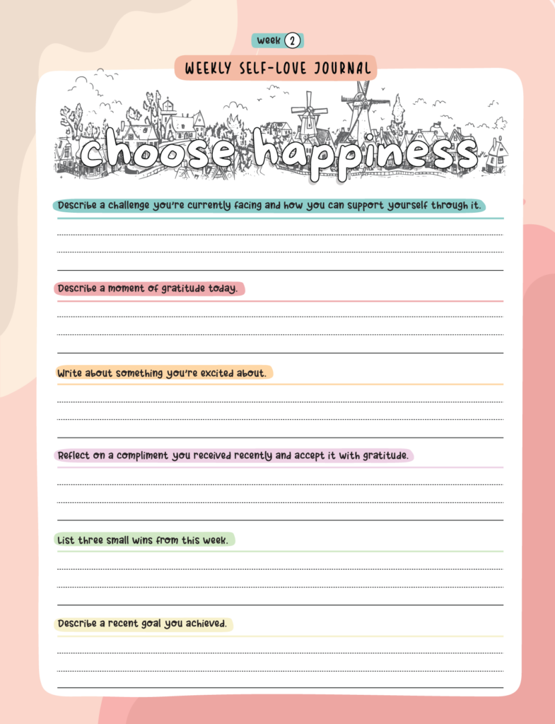 Mood Tracker & Self Love Journal For Women - World of Printables