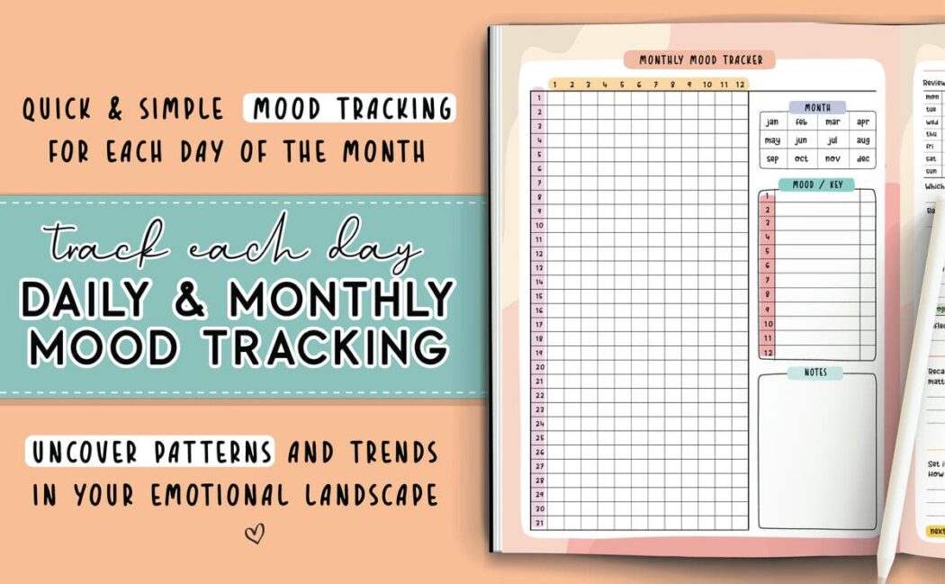 Mood Tracker & Self Love Journal For Women - World of Printables