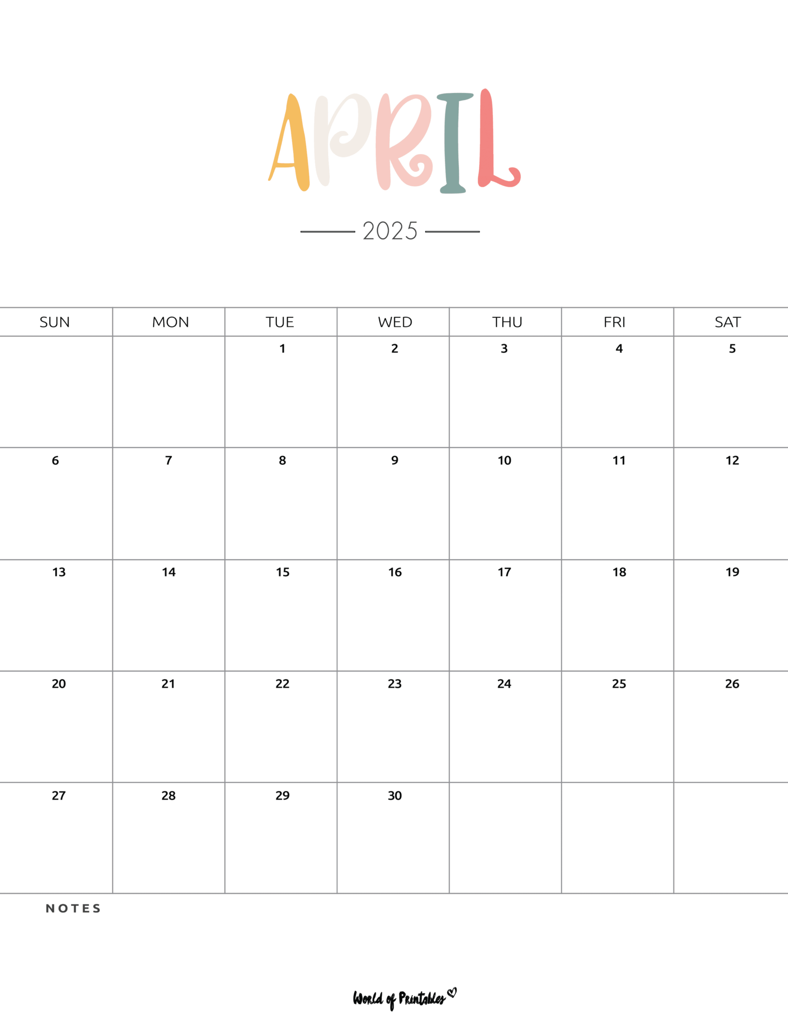 Free Printable Calendars For 2021 & 2022 - World of Printables
