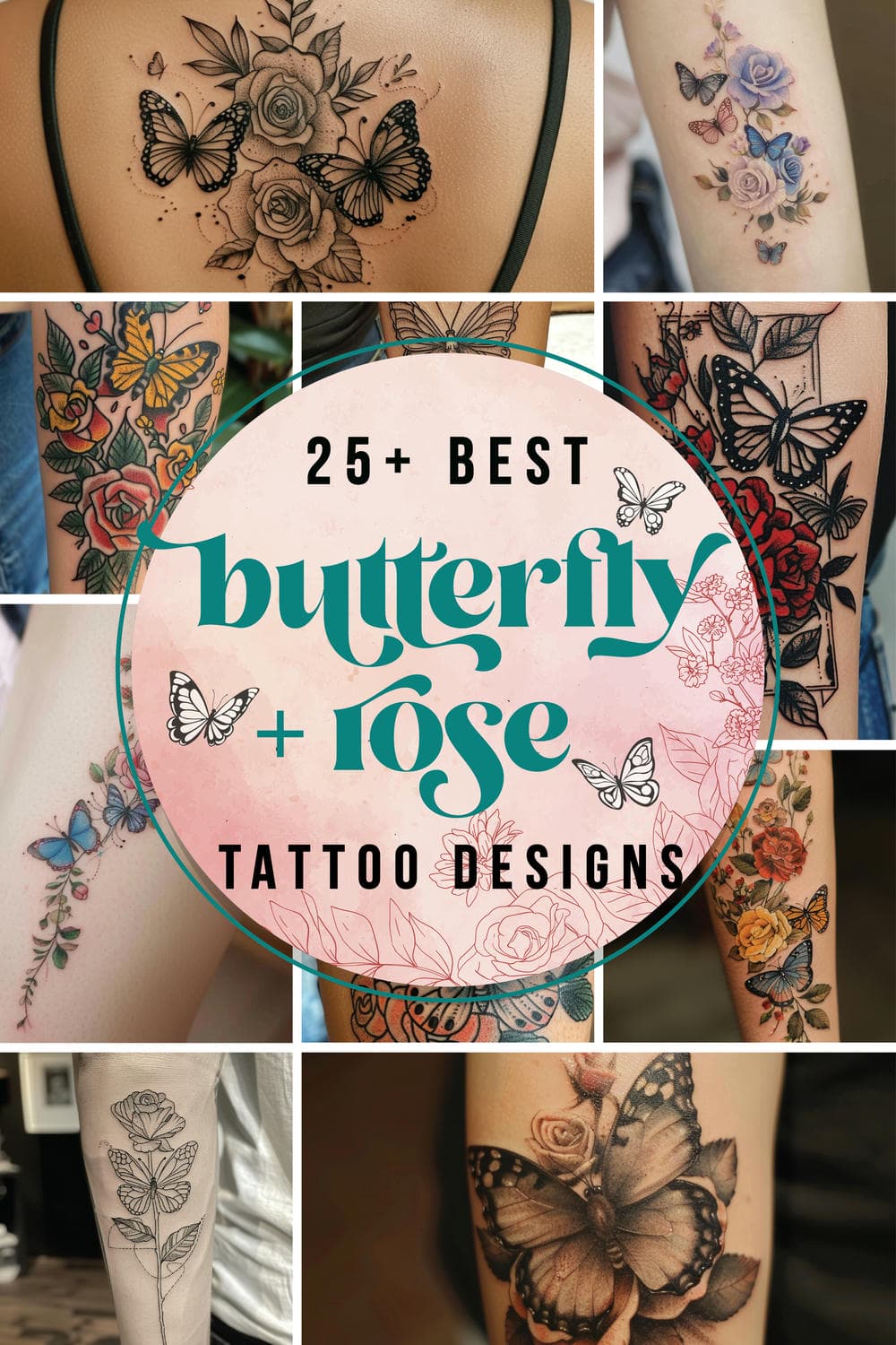 Butterfly and Rose Tattoo Designs - 25+ Printable Designs & Ideas ...