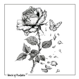 Butterfly and Rose Tattoo Designs - 25+ Printable Designs & Ideas ...
