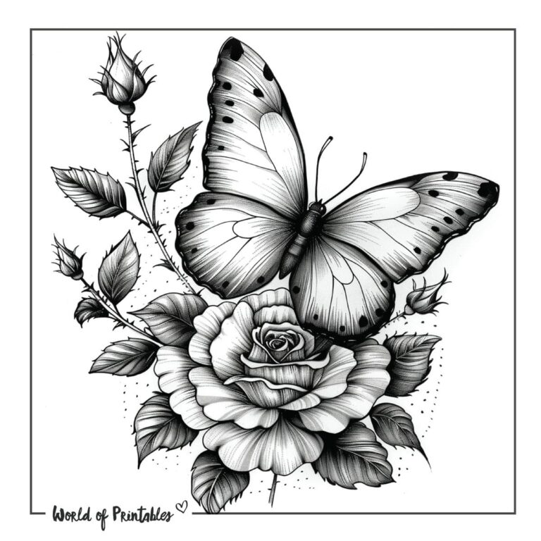 Butterfly and Rose Tattoo Designs - 25+ Printable Designs & Ideas ...