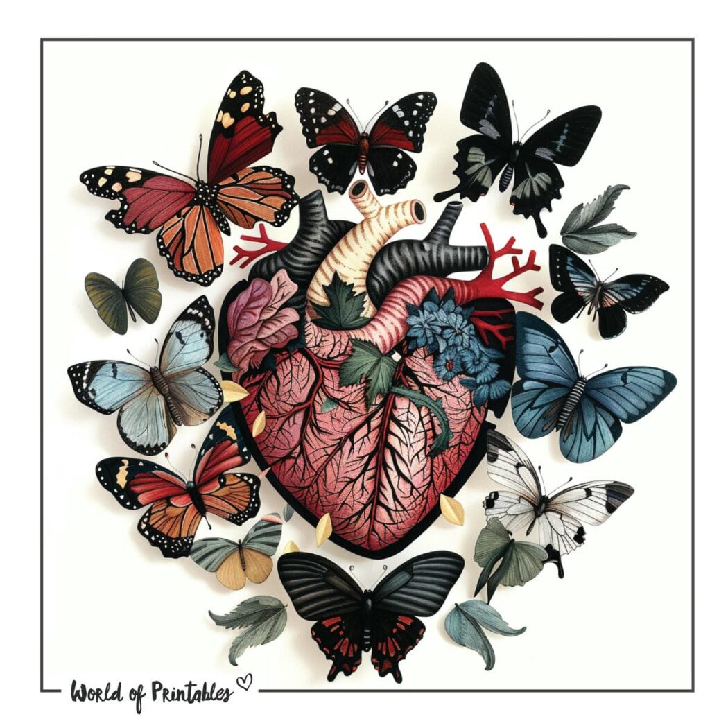 Butterfly and Heart Tattoo Designs - 60+ Printable Designs & Ideas ...