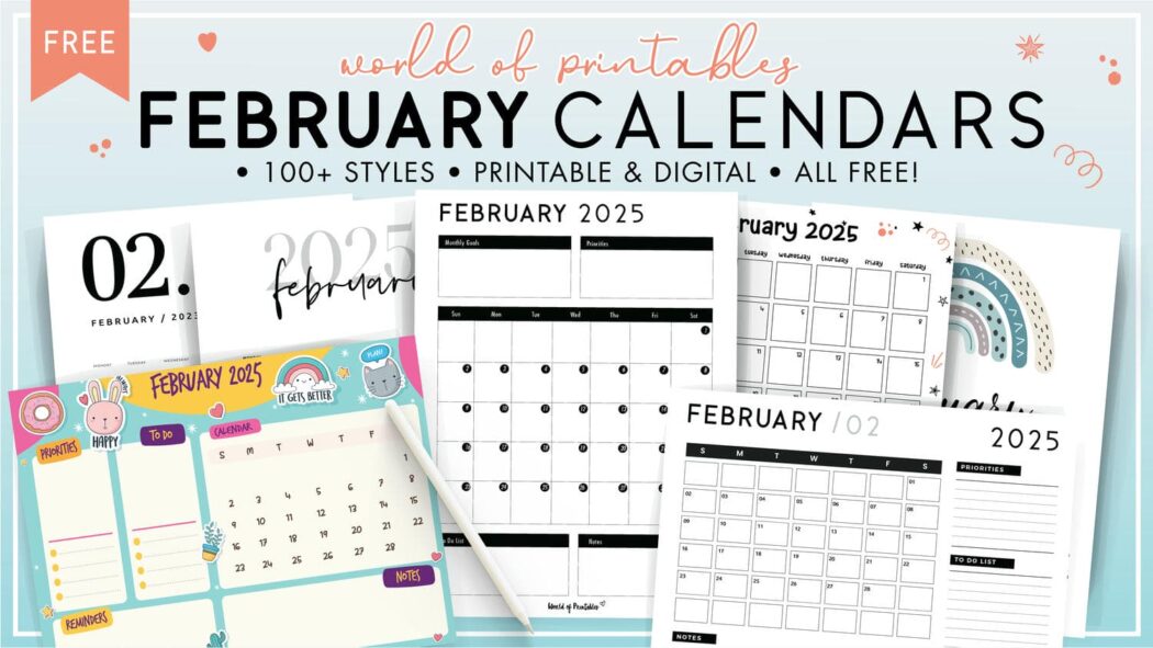 Free Printable Calendars For 2021 & 2022 - World of Printables