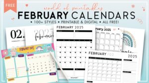 February 2025 Calendars - Free Printables - World of Printables
