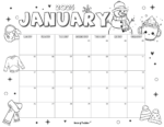 2025 Coloring Calendar - Free Printables - World of Printables
