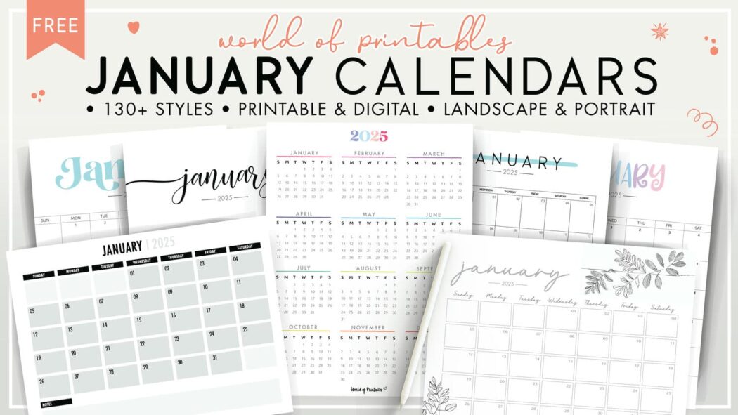 Free Printable Calendars For 2021 & 2022 - World of Printables