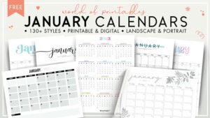 January 2025 Calendars - Free Printables - World of Printables