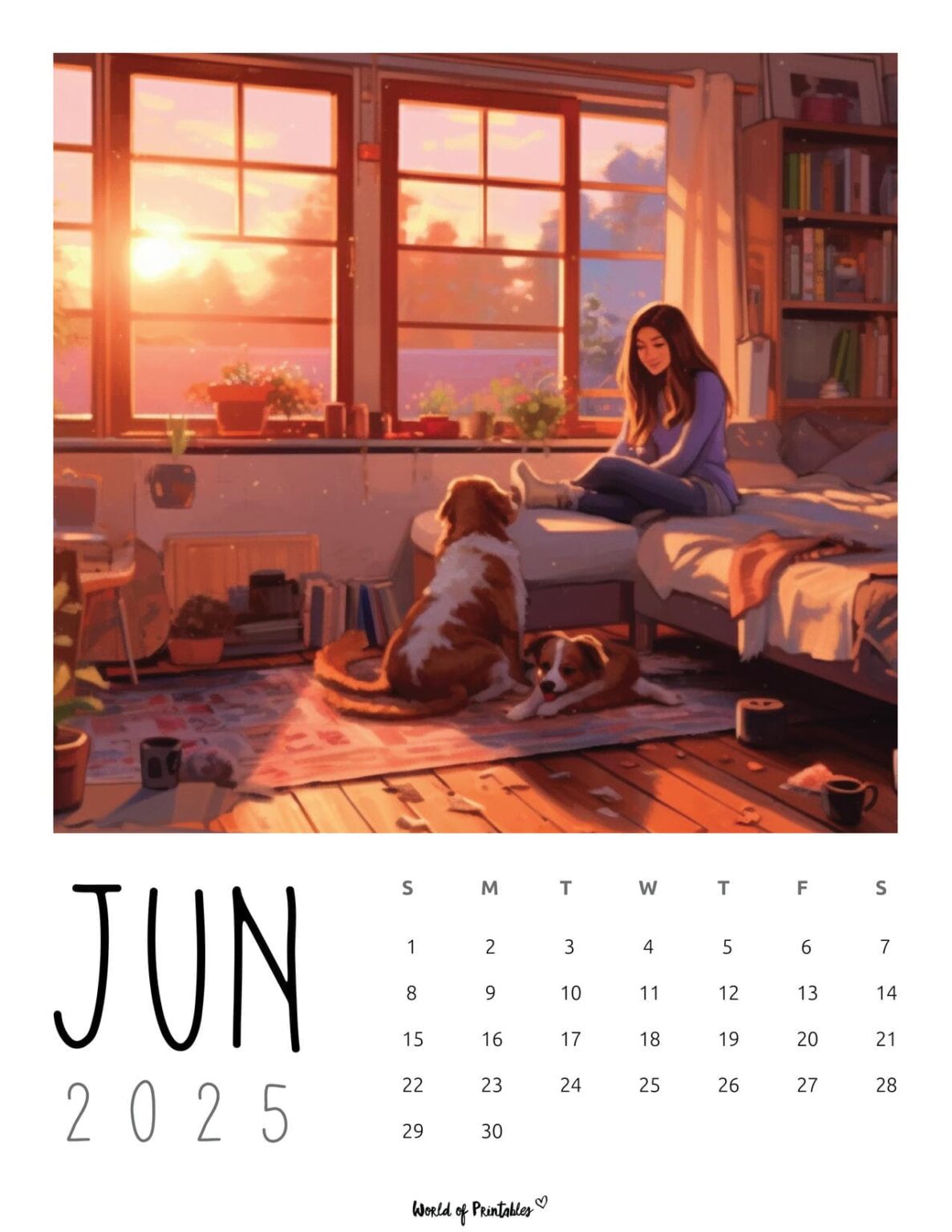 Lofi Anime Calendars For 2025 - World of Printables