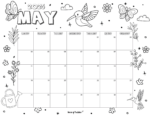 2025 Coloring Calendar - Free Printables - World of Printables