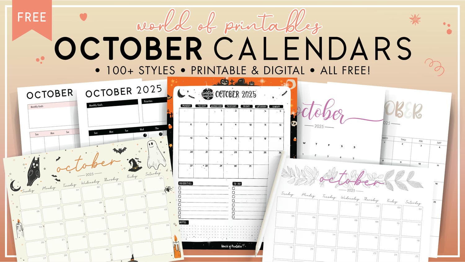 2025 Calendars - World of Printables