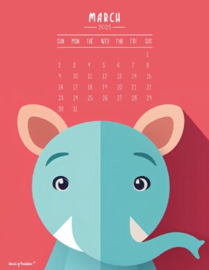 Fun Calendars - Featuring Animals and Bright Colors - World of Printables