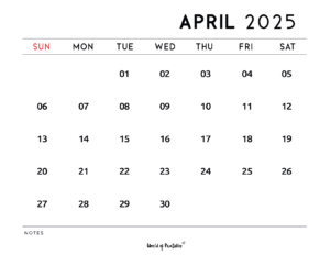April 2025 Calendars | 100+ Best - World of Printables